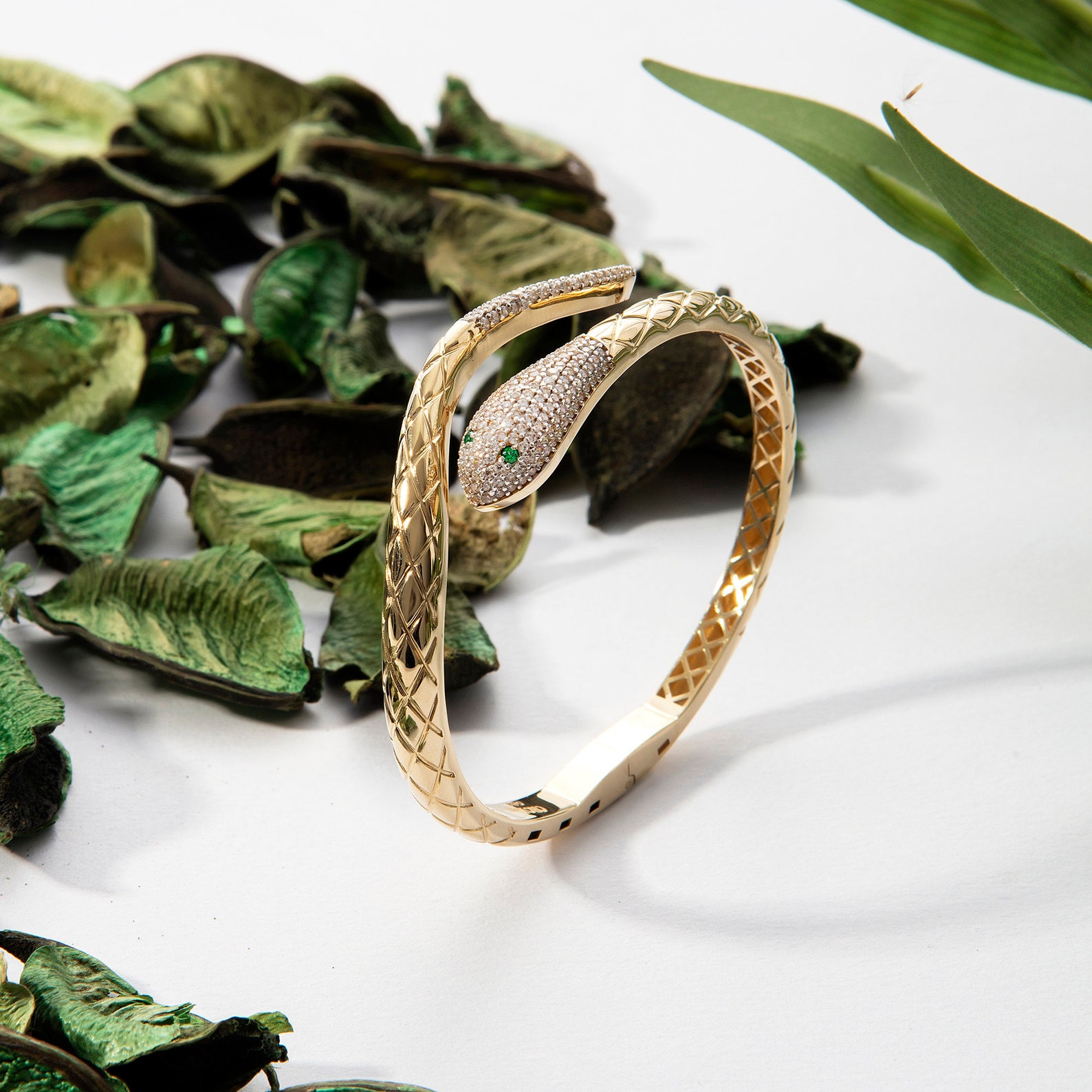 14k Gold Snake Bangle Bracelet, Vintage Snake Bracelet, Animal Lover ...