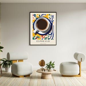 Coffee Print, Retro Drink Poster, Modern Kitchen Decor, Retro Poster ...
