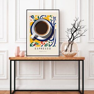 Coffee Print, Retro Drink Poster, Modern Kitchen Decor, Retro Poster ...