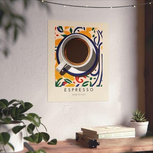Coffee Print, Retro Drink Poster, Modern Kitchen Decor, Retro Poster ...