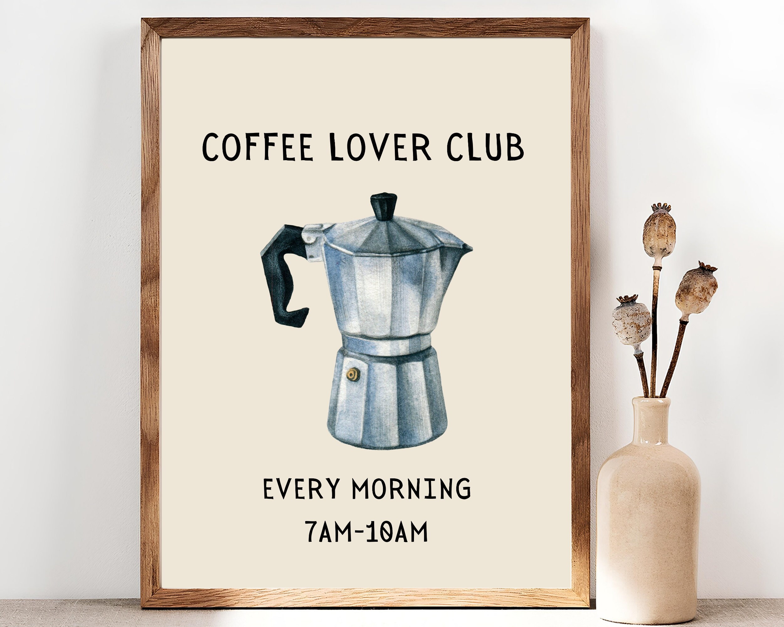 Coffee Print, Retro Drink Poster, Modern Kitchen Decor, Retro Poster ...