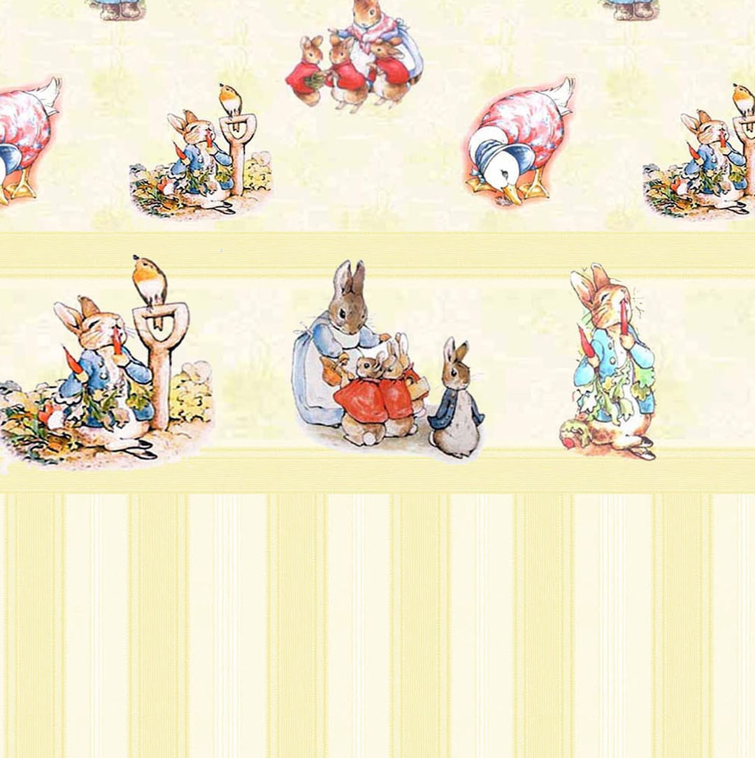 Printable Dolls House Wallpaper 1/12th Scale Cream Nursery D136 Digital ...