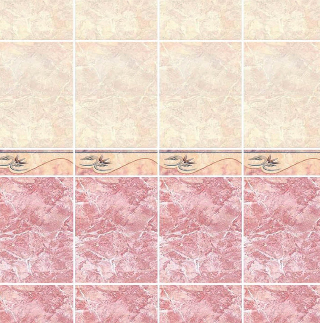 Printable Dolls House Wallpaper 1/12th Scale Pink Tile Effect D06T ...