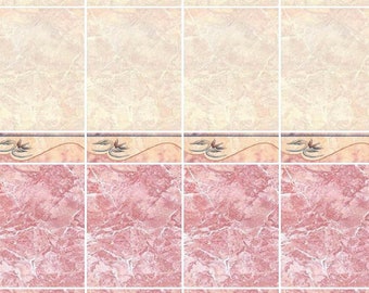Printable Dolls House Wallpaper 1/12th Scale Pink Roses D58 - Etsy