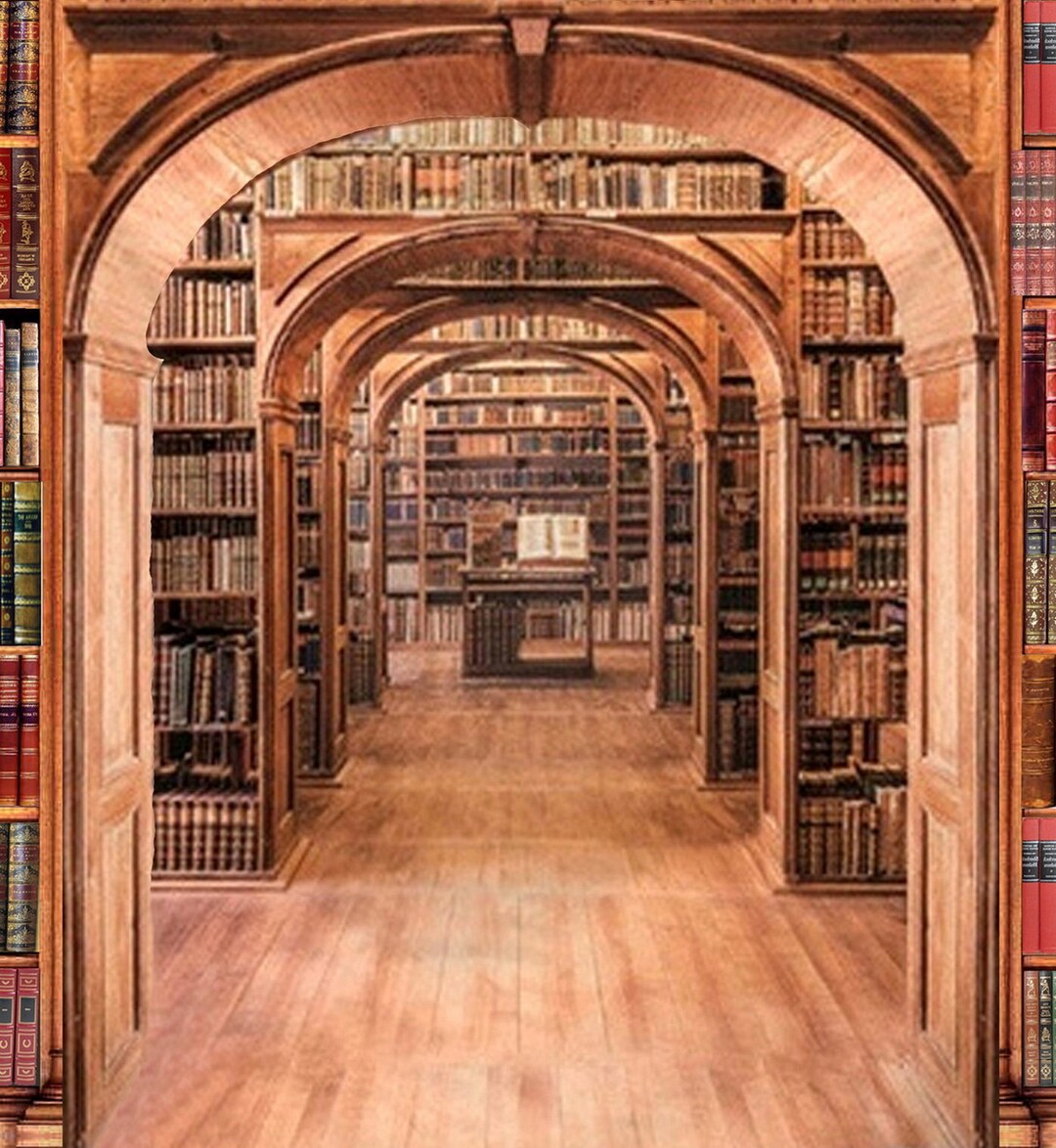 Dolls House Victorian Wallpaper Library Books Mural Quality Paper ...