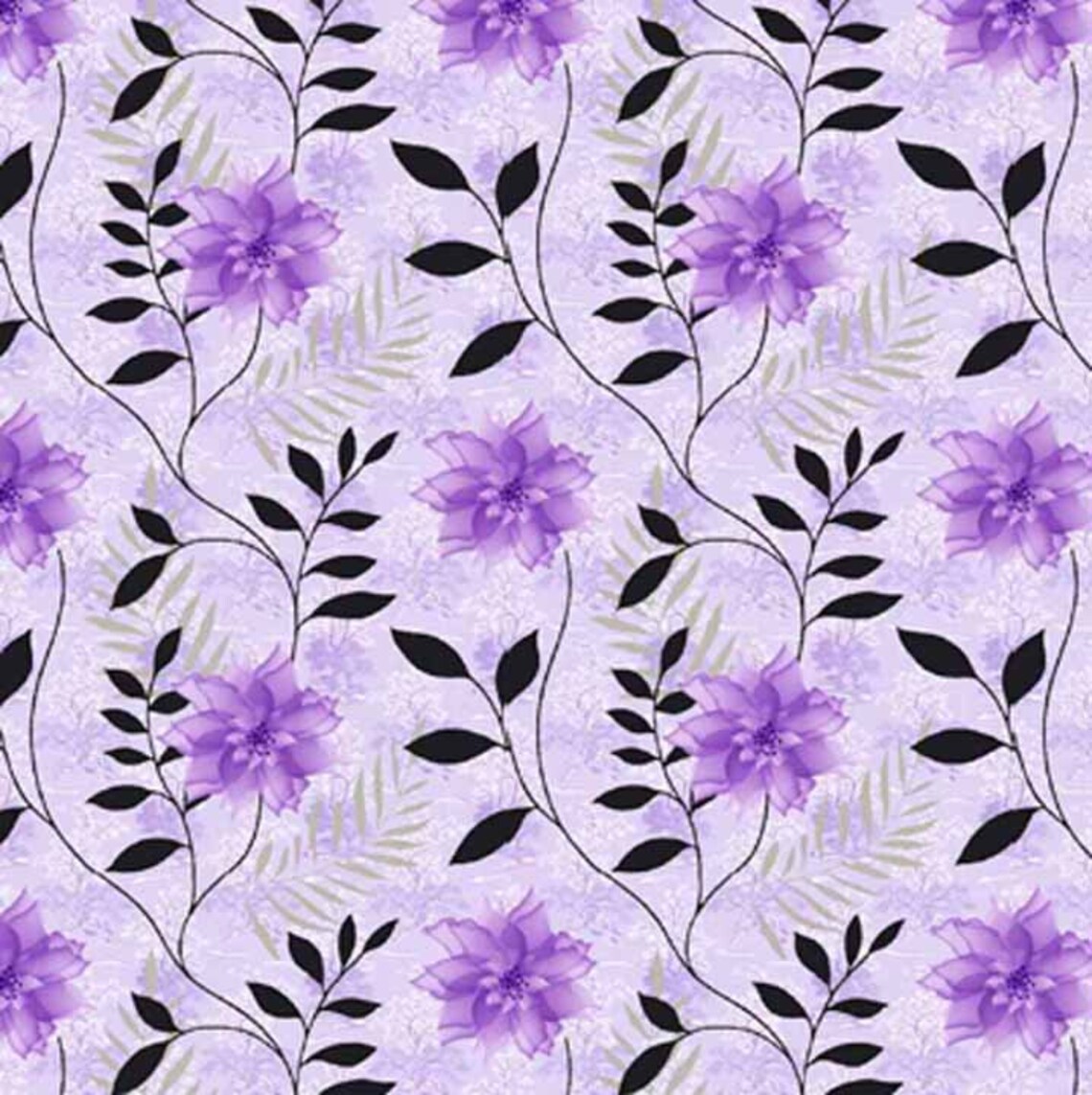 Printable Dolls House Wallpaper 1/12th Lilac Floral D839 Digital ...