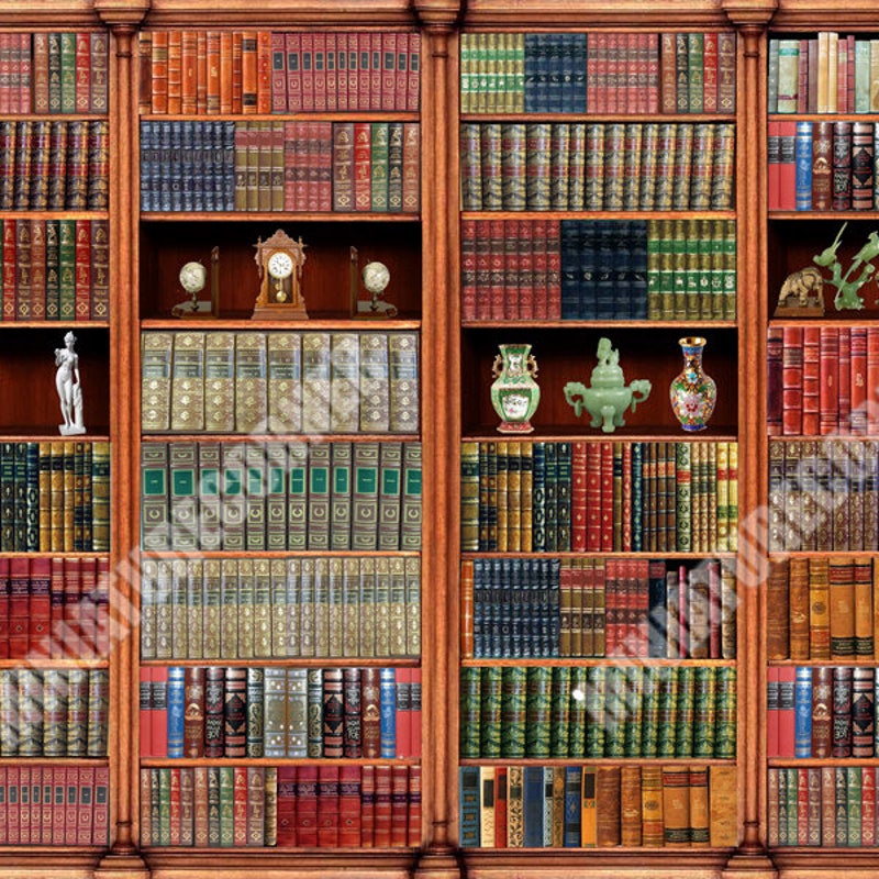 Library Wallpaper - Etsy