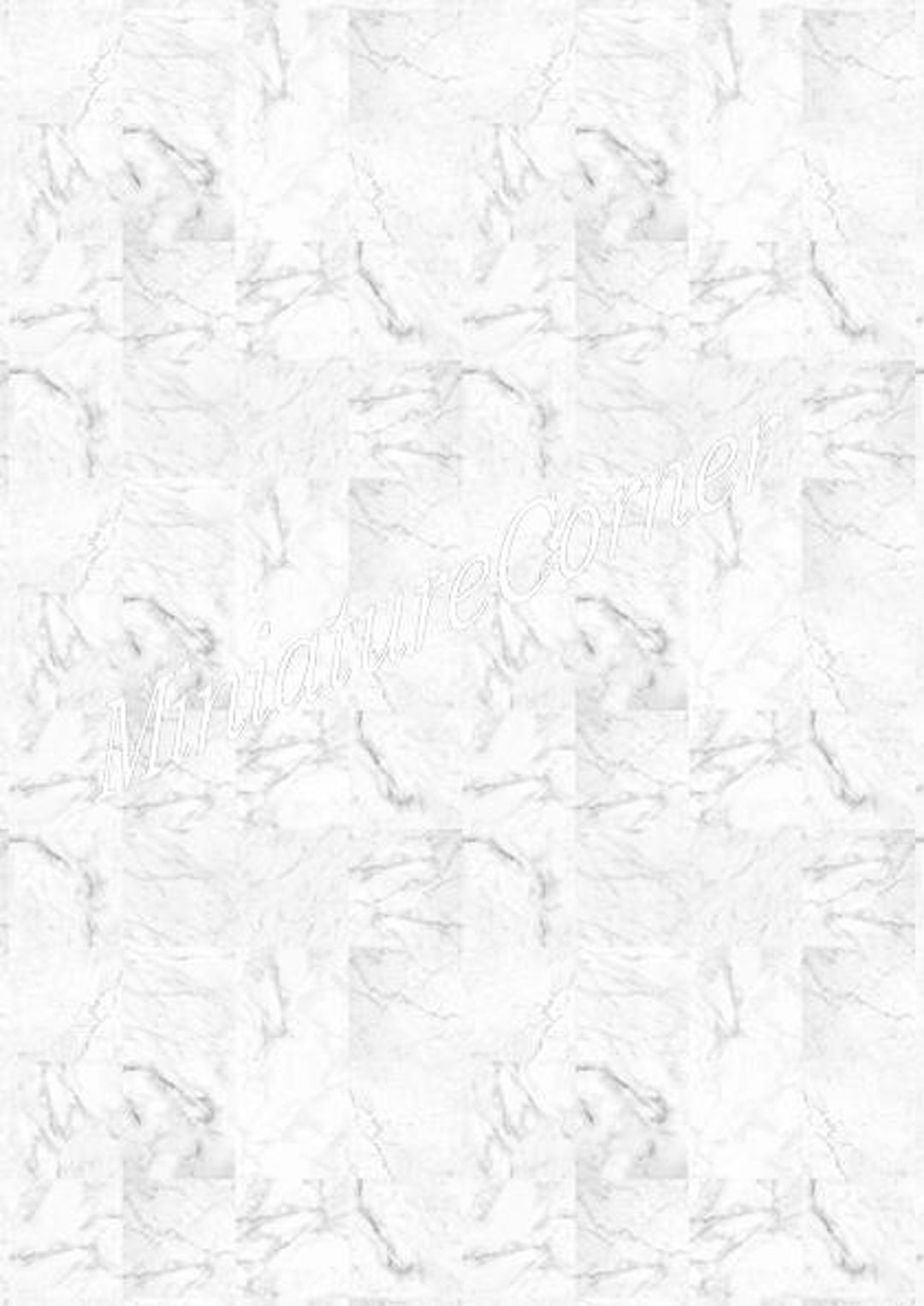 Dolls House Wallpaper White Marble Floor Paper Miniature 83 Etsy