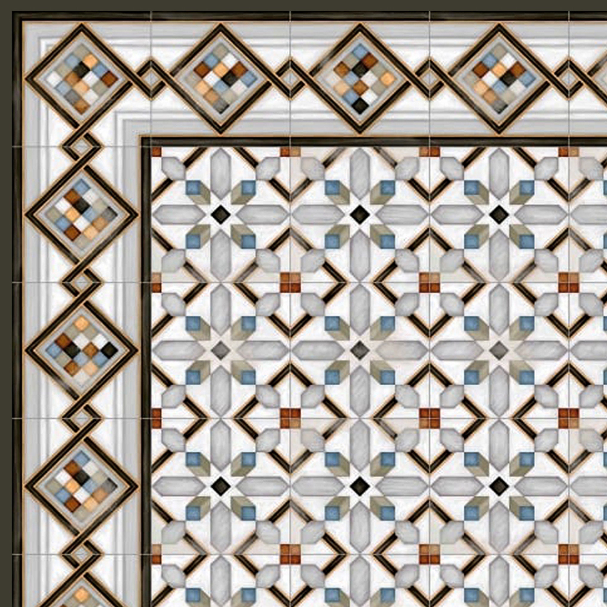 Printable Dolls House Wallpaper 1/12th Scale Tile Effect Floor Flooring ...