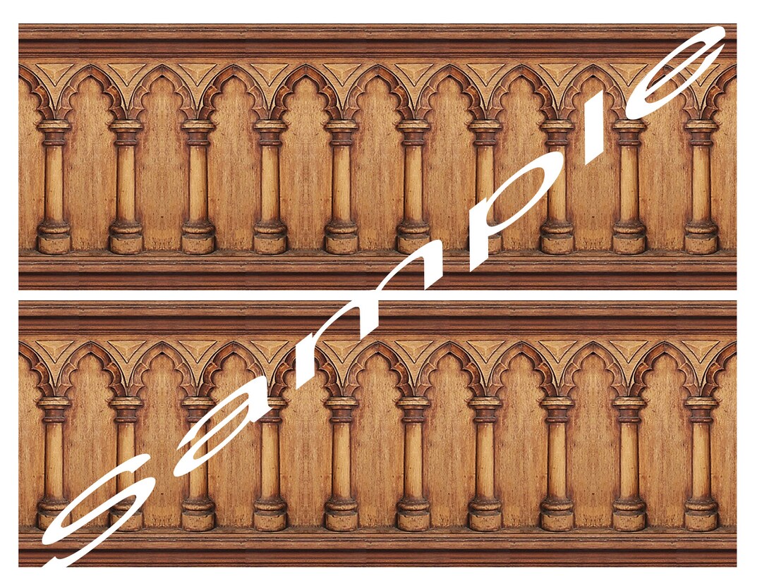 Printable Wainscot Panels 1/12th Scale Dolls House Miniature Digital ...