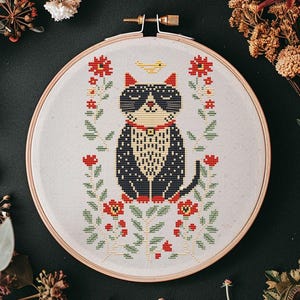 Witchy Cat Cross Stitch Pattern PDF - Digital Download CS50 - Etsy