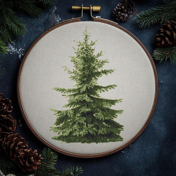 Tree Cross Stitch - Etsy