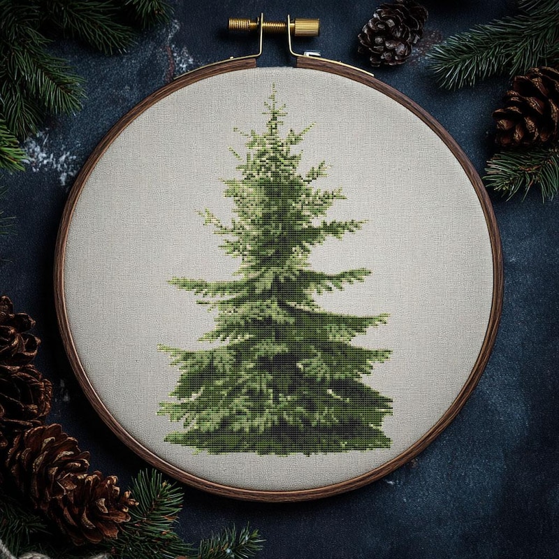 Tree Cross Stitch - Etsy