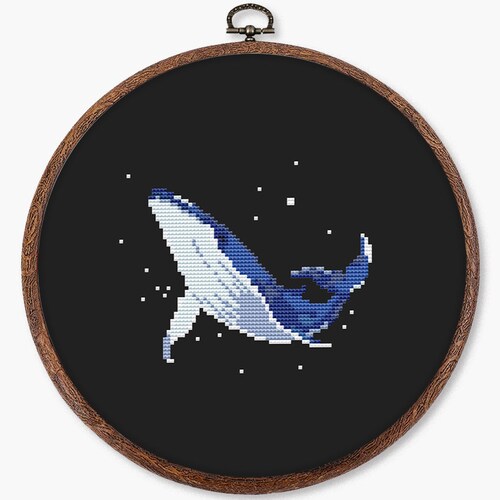 Whale Decor Cross Stitch Pattern PDF Sea Ocean Modern - Etsy