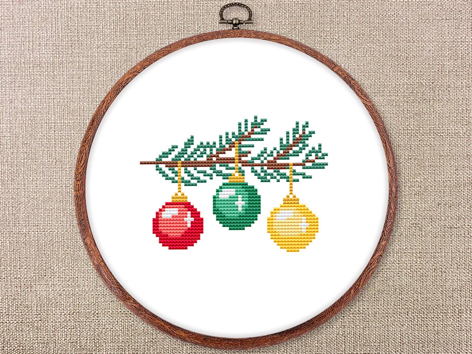Small Christmas Ornaments Cross Stitch Pattern PDF Retro - Etsy