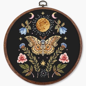 Moth Cross Stitch Pattern PDF Digital Download Insect - Etsy