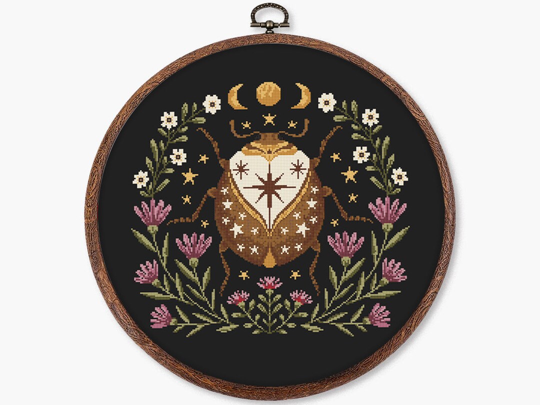 Vintage Bug Cross Stitch Pattern PDF Digital Download Insect Beetle ...