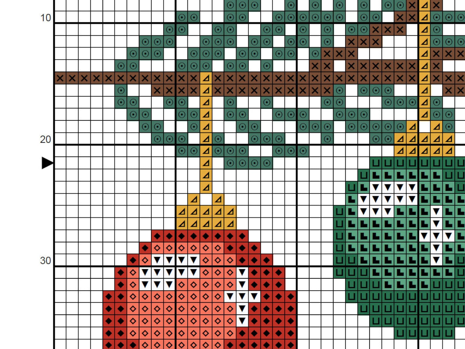 Small Christmas Ornaments Cross Stitch Pattern PDF Retro - Etsy