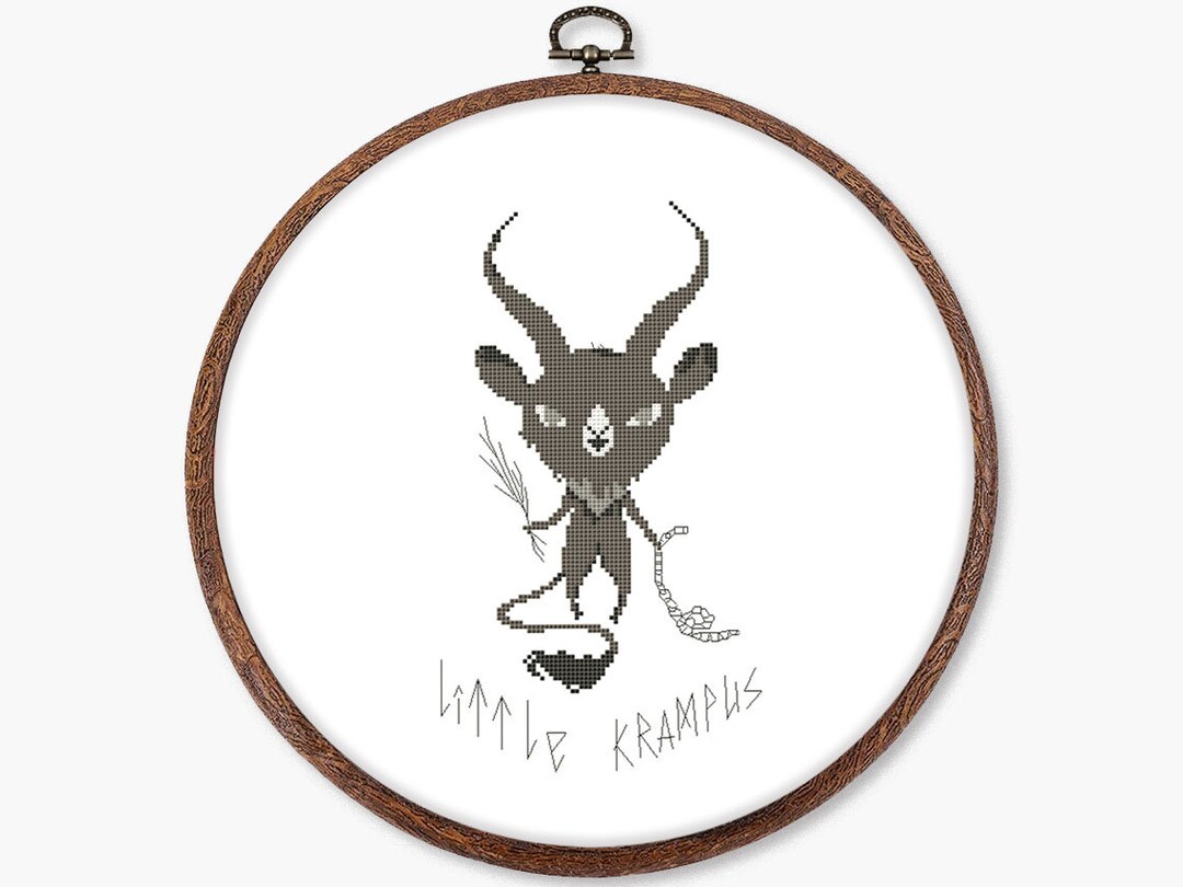 Winter Krampus Cross Stitch Pattern PDF Pagan Gothic Christmas Dark ...