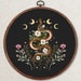 Gothic Snake Cross Stitch Pattern PDF - Flowers Crescent Moon Witchy ...
