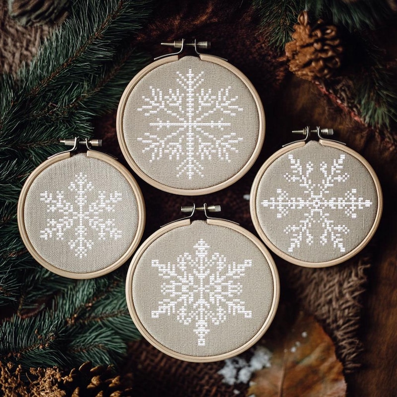 Snowflake Cross Stitch Pattern - Etsy
