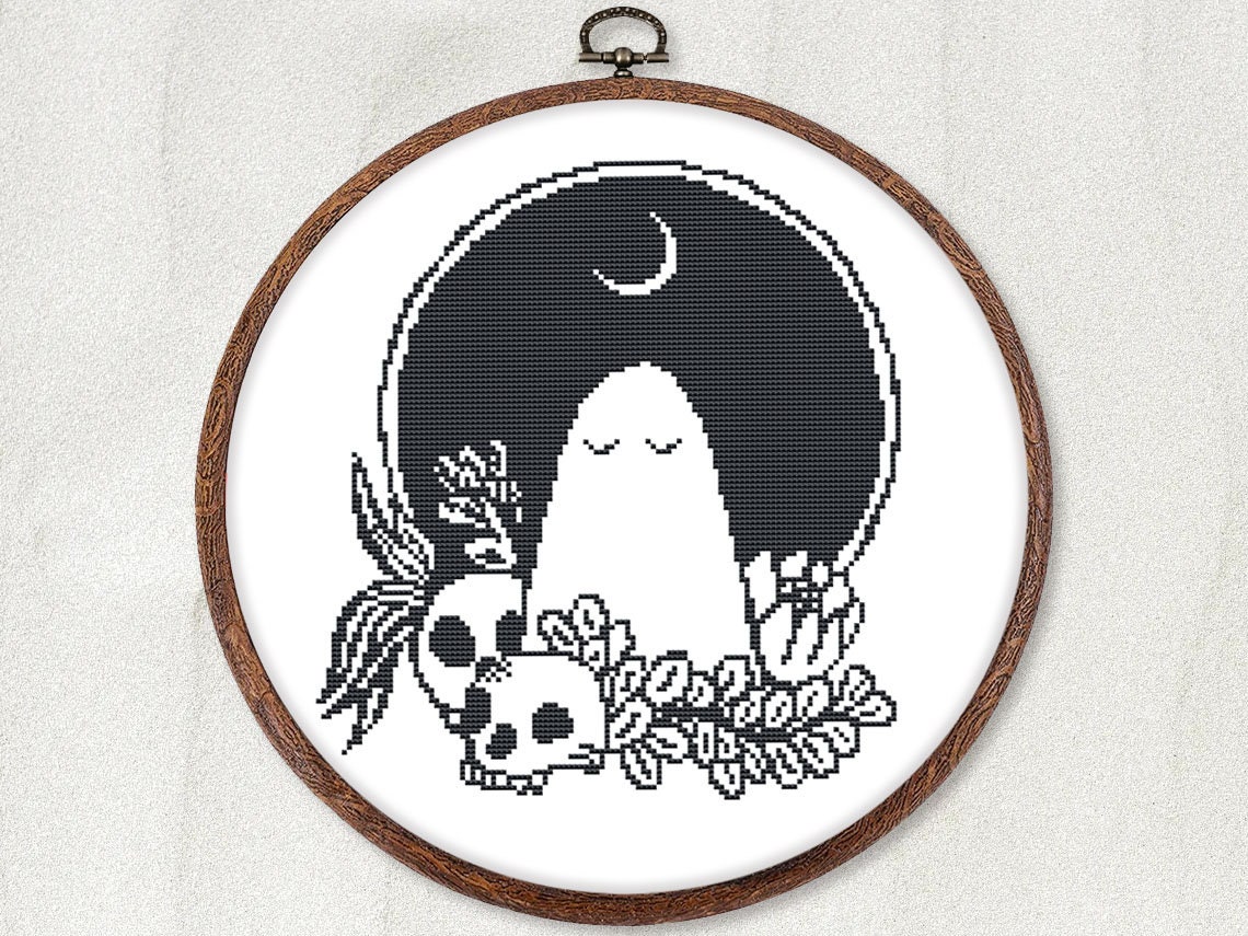 Spooky Ghost Cross Stitch Pattern PDF Digital Download - Etsy