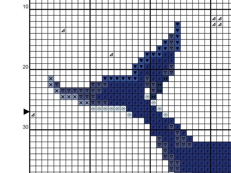 Orca Cross Stitch Pattern PDF Killer Whale Sea Ocean Marine - Etsy