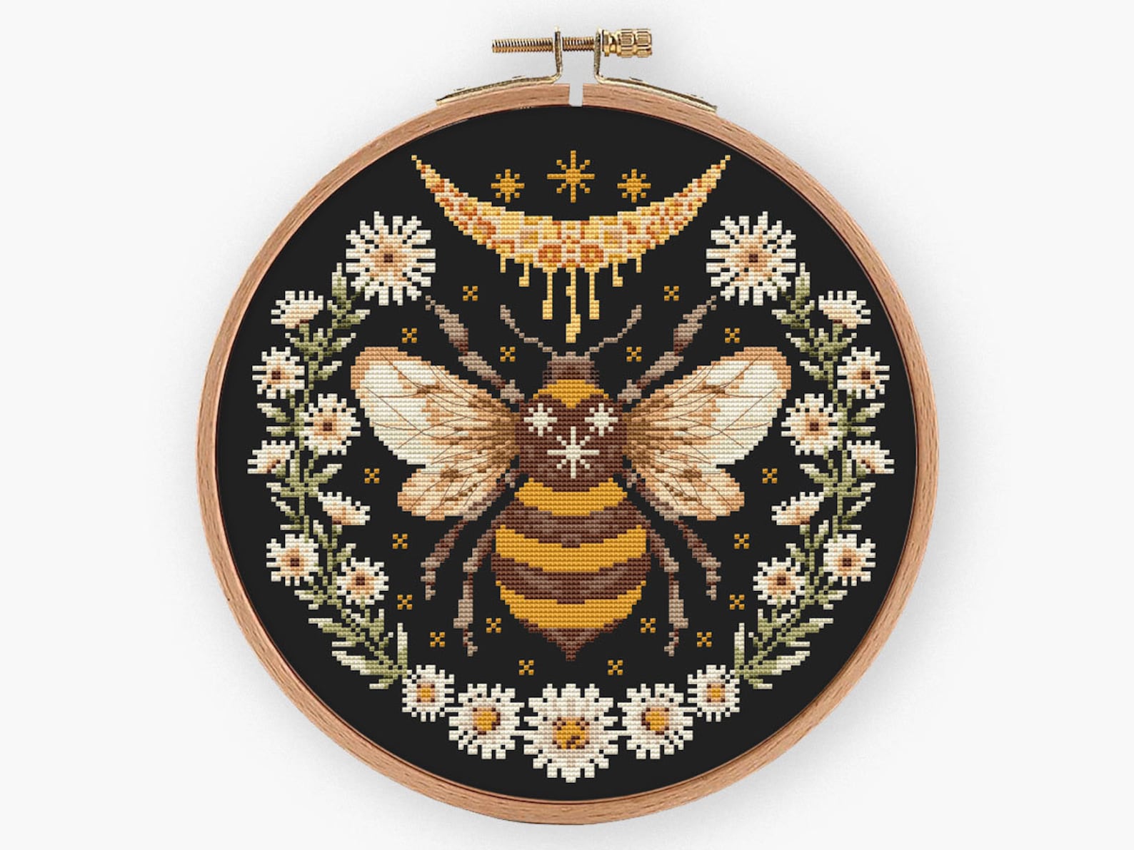 Bee Cross Stitch Pattern PDF Digital Download Insect Honey - Etsy