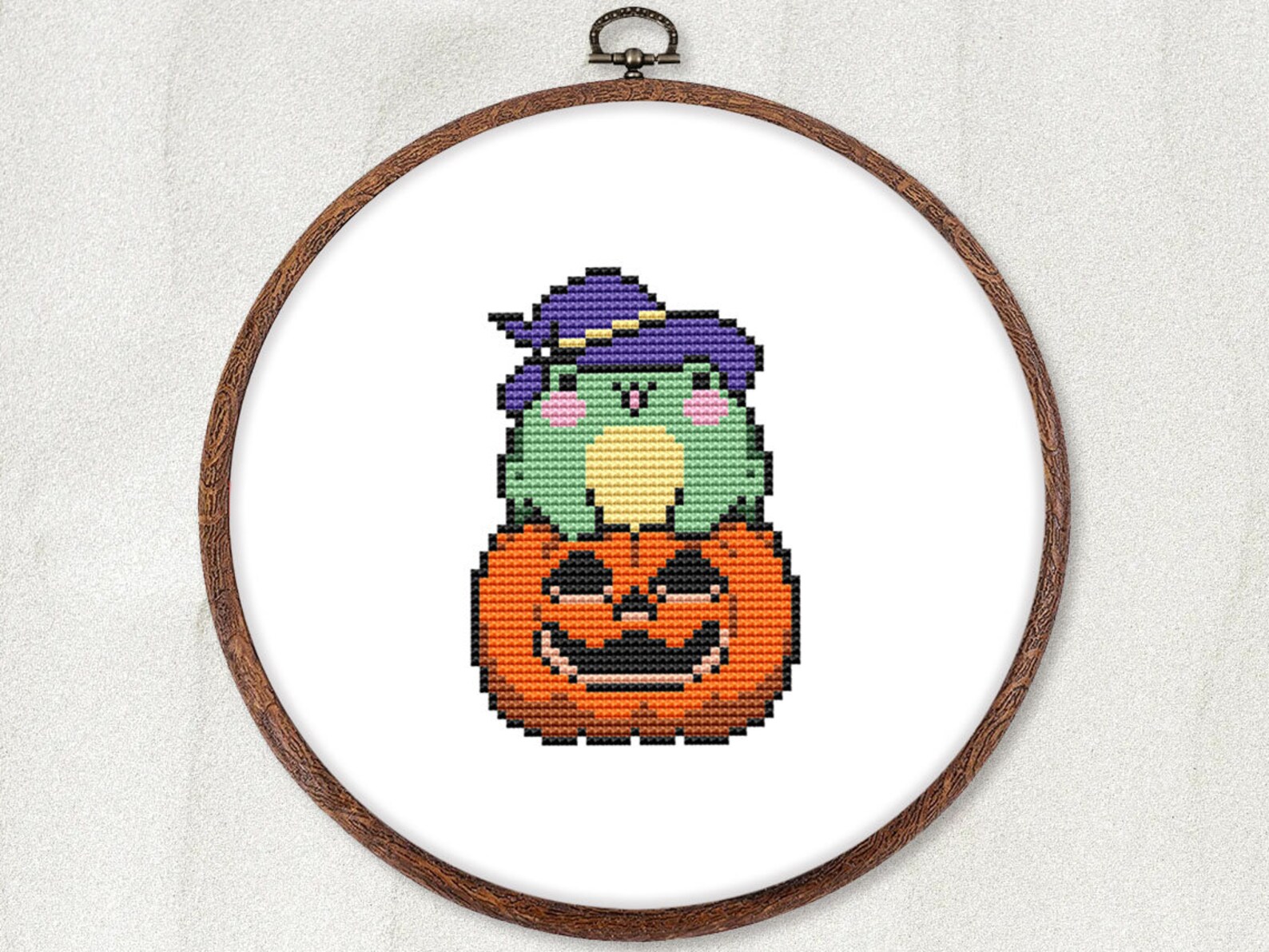 Cute Halloween Toad Cross Stitch Pattern PDF - Autumn Funny Pumpkin ...