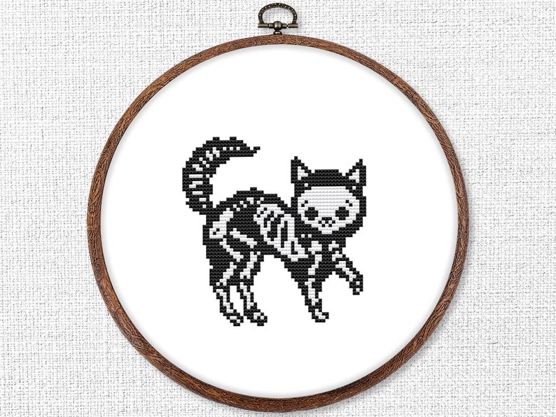 Skeleton Cross Stitch Pattern PDF Digital Download Easy - Etsy