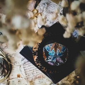 Witchy Moth Cross Stitch Pattern PDF - Butterfly Moon Phases Dark ...