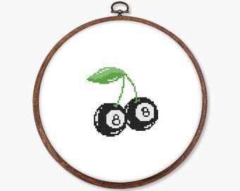 Billiard Balls Counted Cross Stitch Pattern Pool Balls - Etsy