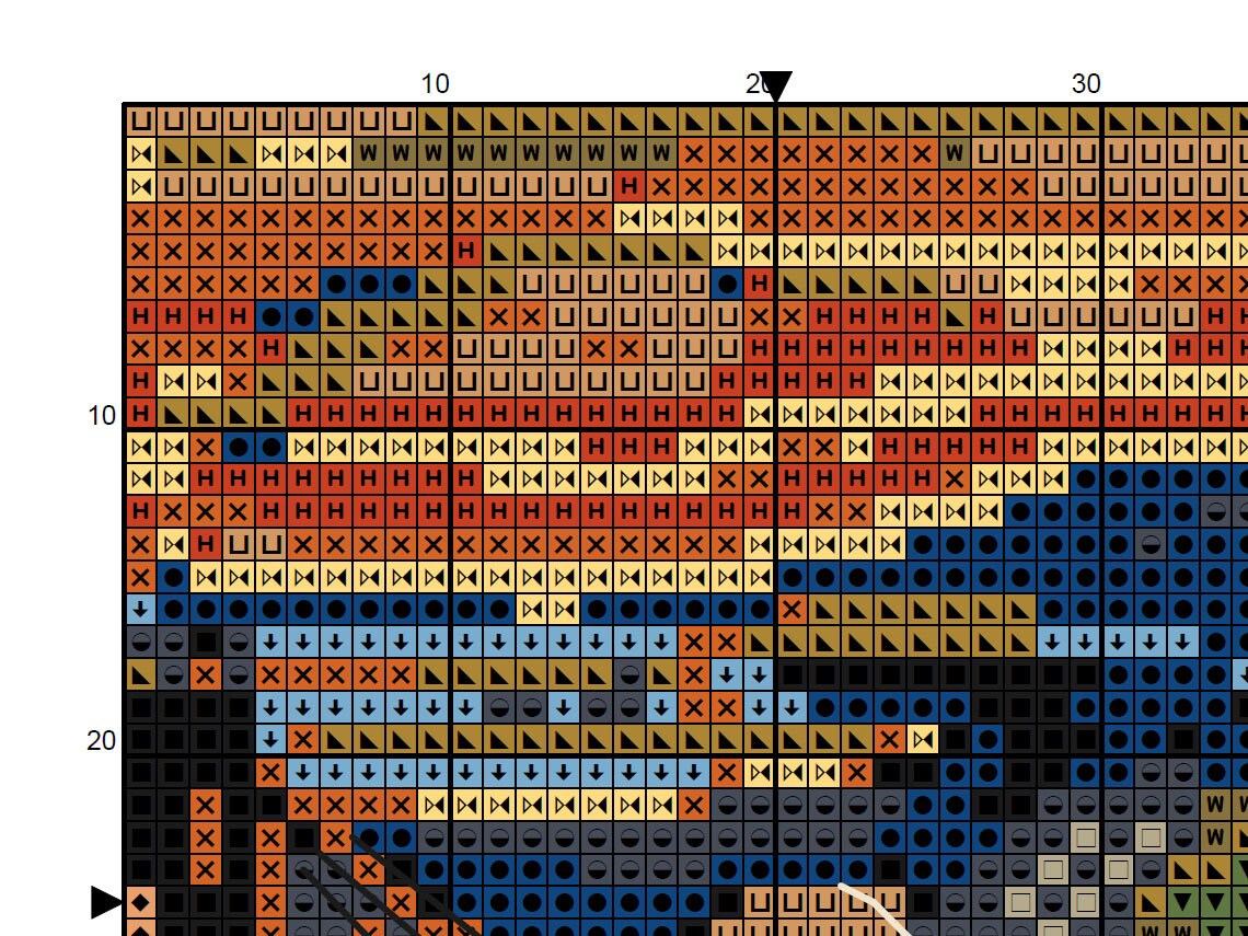 Artwork Cross Stitch Pattern PDF Digital Download the - Etsy