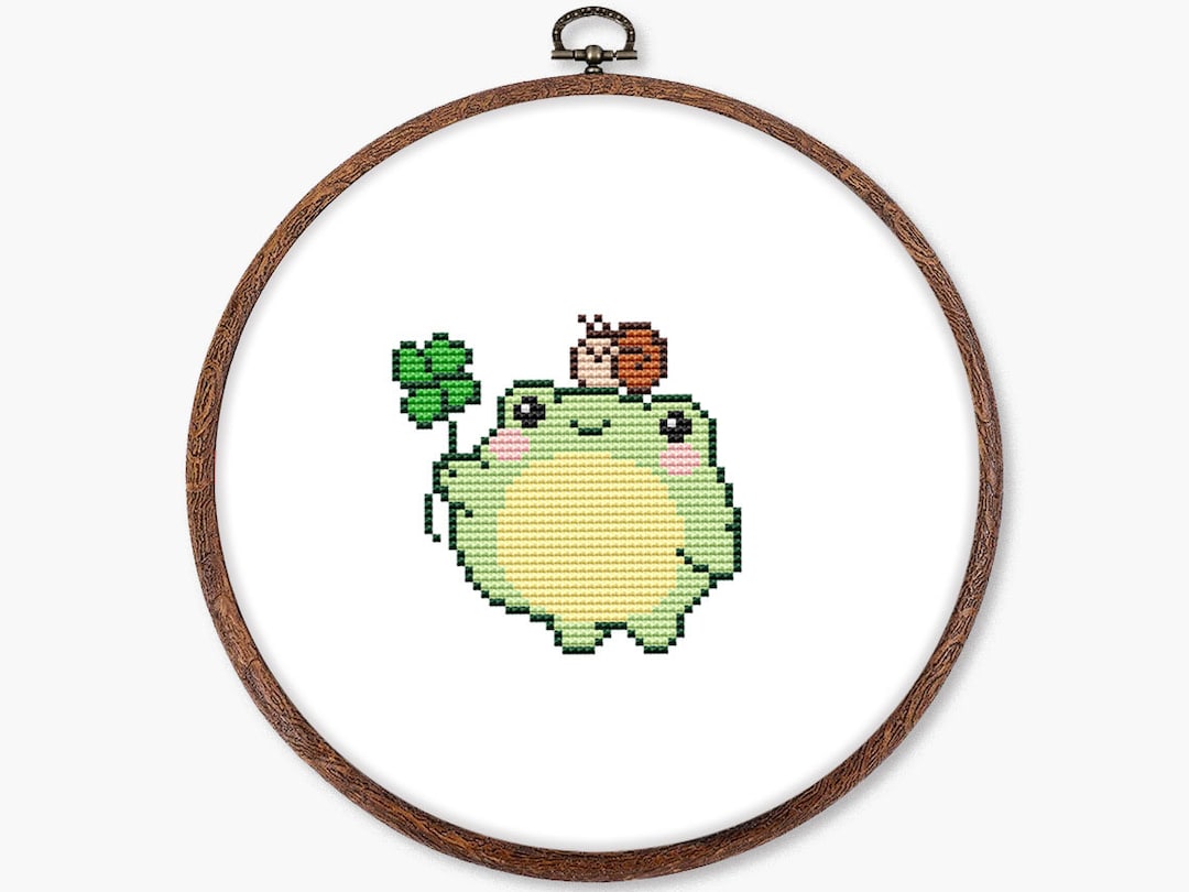 Frog Gifts Cross Stitch Pattern PDF - Funny Easy Quick Cute Small Tiny ...