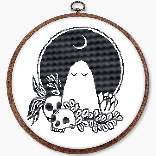 Spooky Ghost Cross Stitch Pattern PDF Digital Download - Etsy