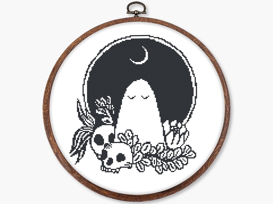 Spooky Ghost Cross Stitch Pattern PDF Digital Download - Etsy