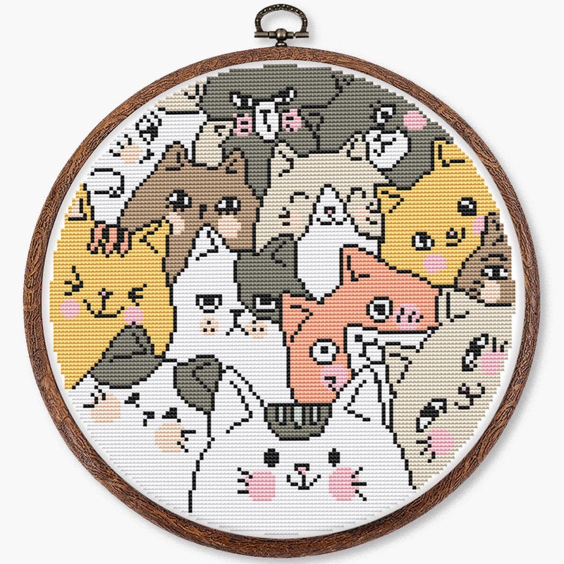 Cat Cross Stitch - Etsy