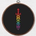 Dice Sword Cross Stitch Pattern PDF - Digital Download – D20 Dnd Game ...