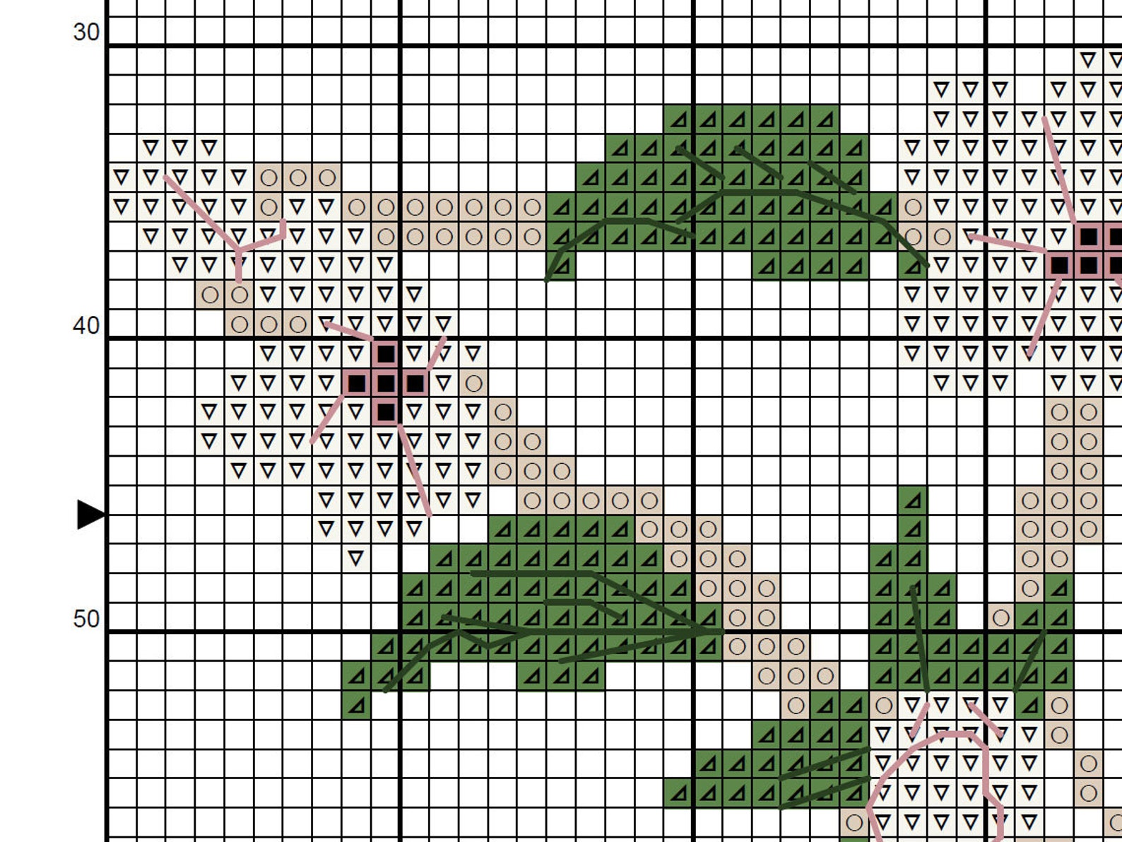 Forest Pentagram Cross Stitch Pattern PDF Digital Download - Etsy