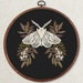White Moth Cross Stitch Pattern PDF Insect Modern Butterfly Gothic ...