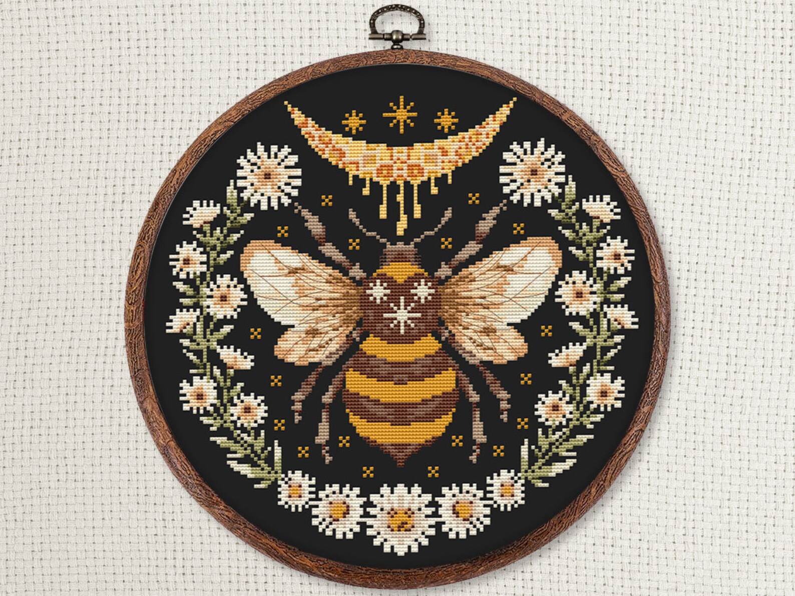 Bee Cross Stitch Pattern PDF Digital Download Insect Honey - Etsy