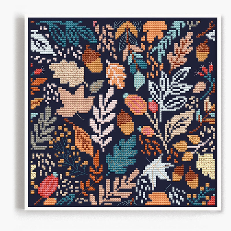 Fall Embroidery Pattern - Etsy