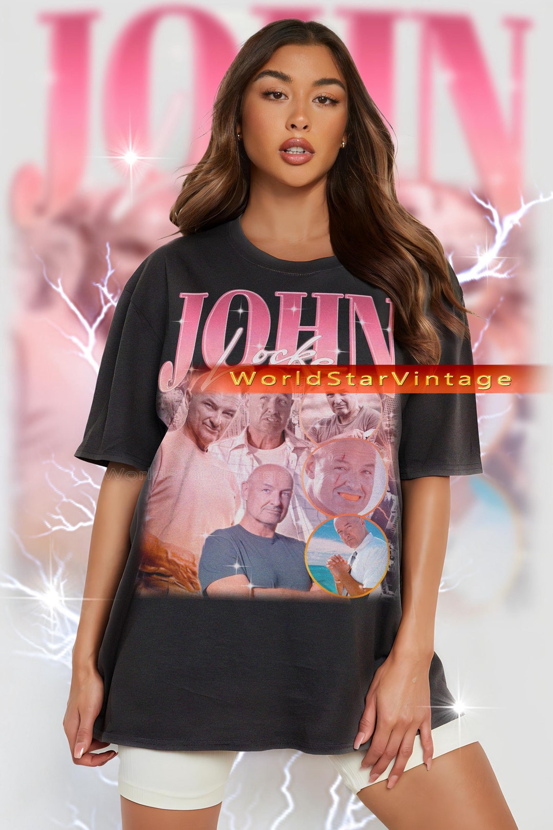 JOHN LOCKE Vintage Shirt, John Locke Homage Tshirt, John Locke Fan Tees ...