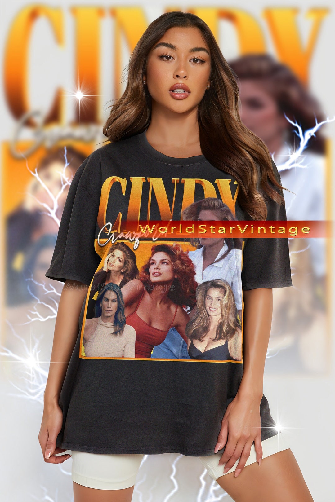 CINDY CRAWFORD Vintage Shirt, Cindy Crawford Homage Tshirt, Cindy ...