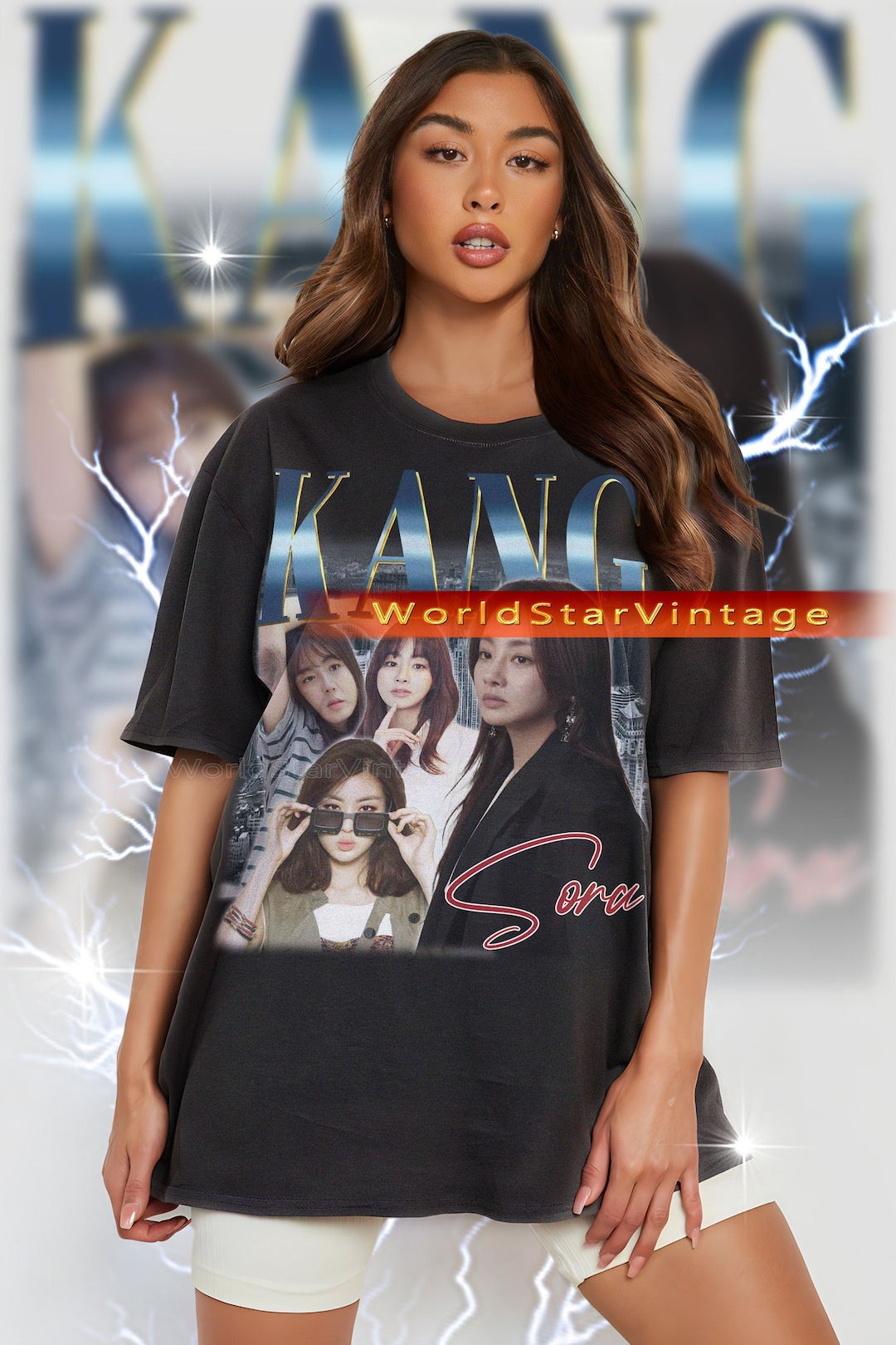 KANG SORA Vintage Shirt, Kang Sora Homage Tshirt, Kang Sora Fan Tees ...