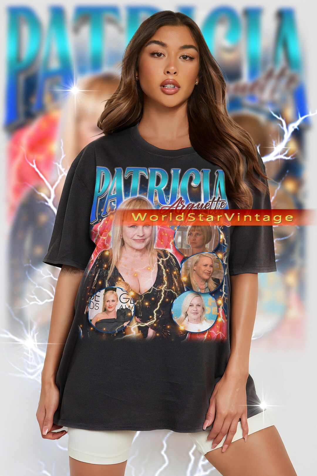 PATRICIA ARQUETTE Vintage Tshirt, Patricia Arquette Homage Shirt ...