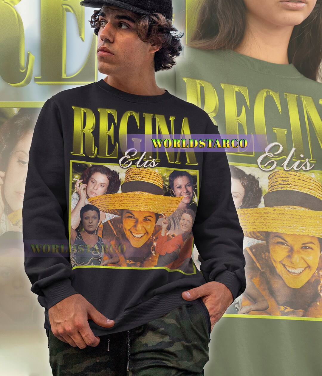 ELIS REGINA Vintage Sweatshirt, Elis Regina Homage Sweater, Elis Regina ...