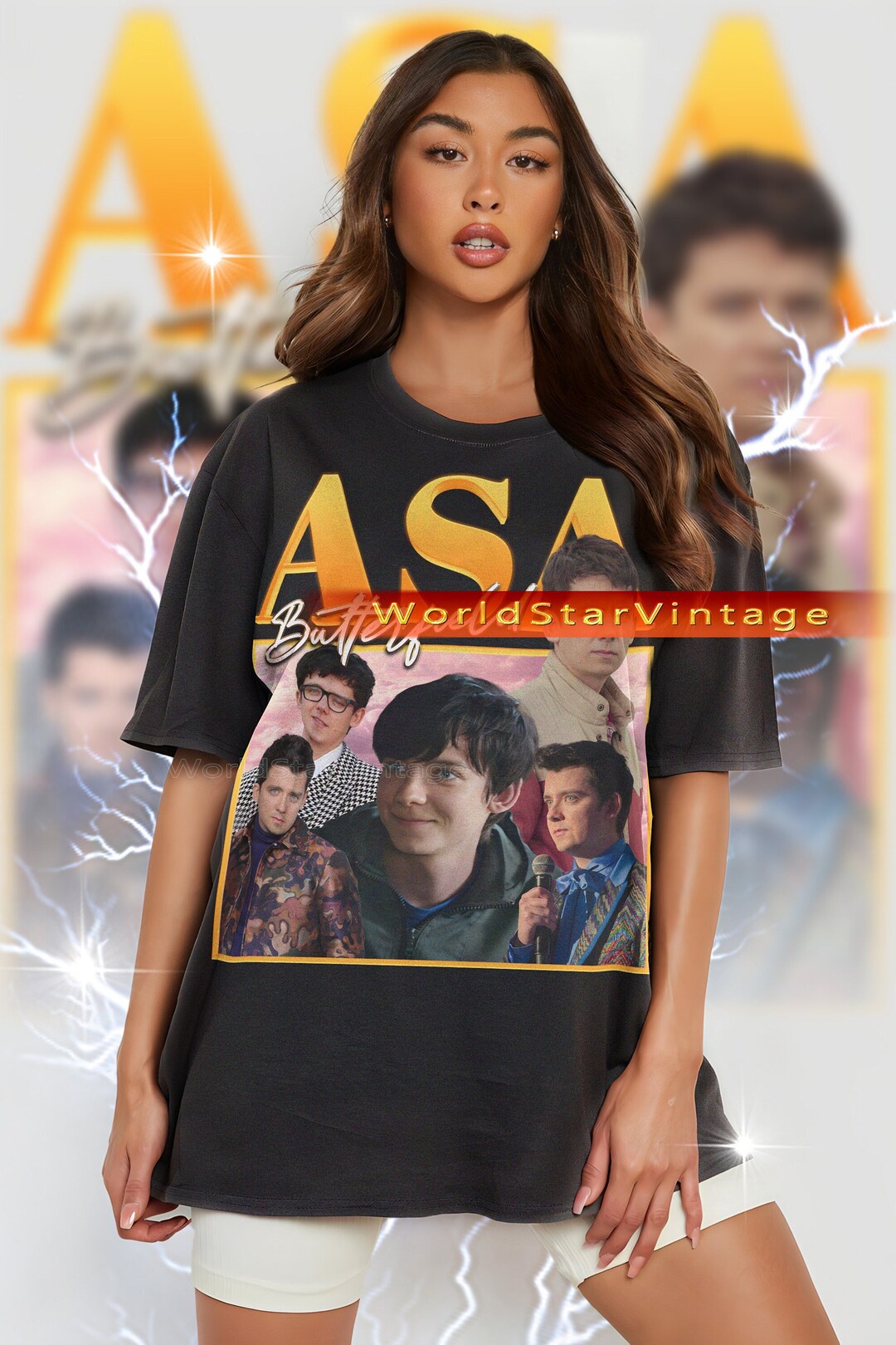 ASA BUTTERFIELD Vintage Tshirt, Asa Butterfield Homage Shirt, Asa ...