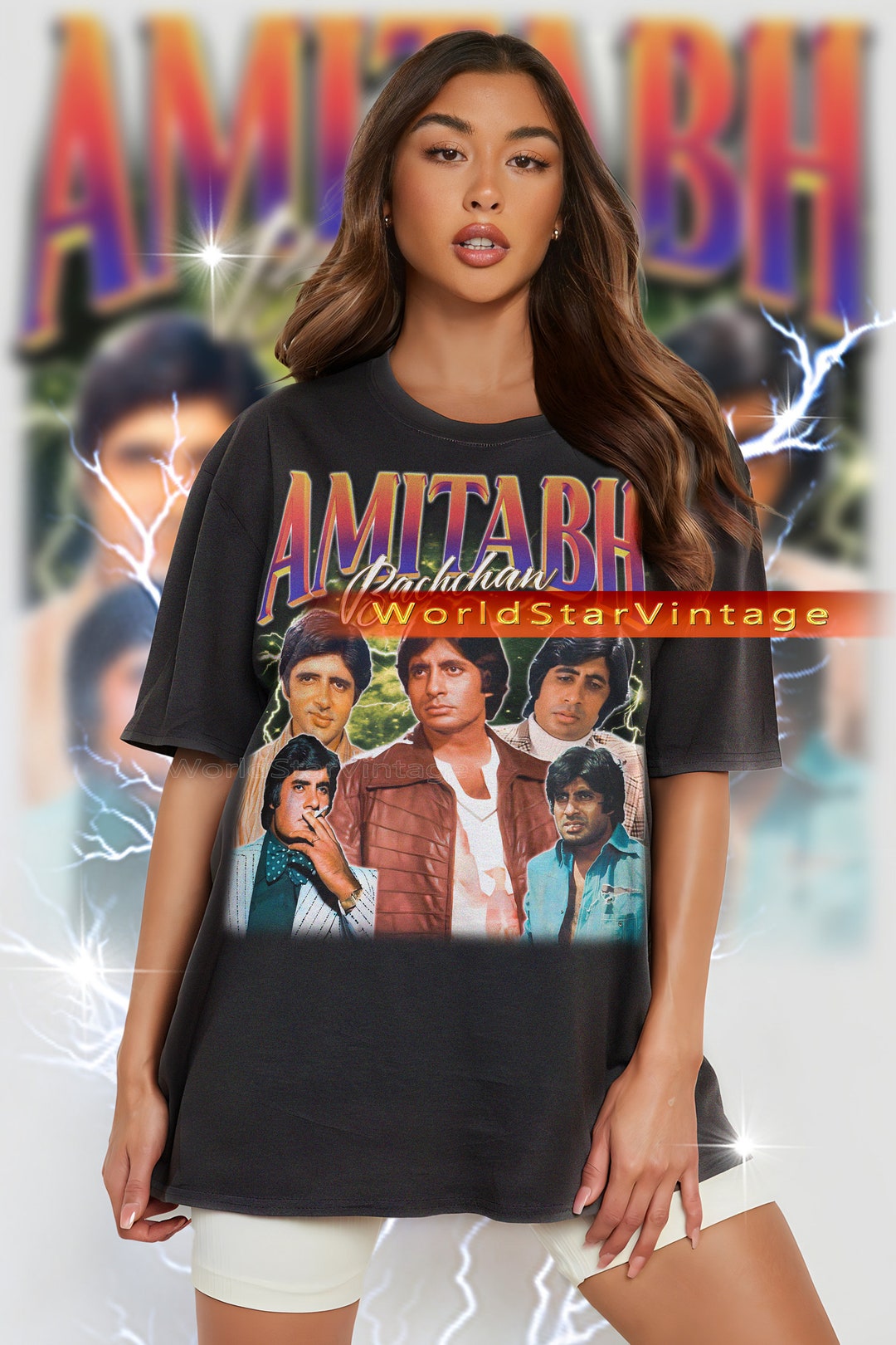 AMITABH BACHCHAN Vintage Shirt, Amitabh Bachchan Tshirt, Amitabh ...