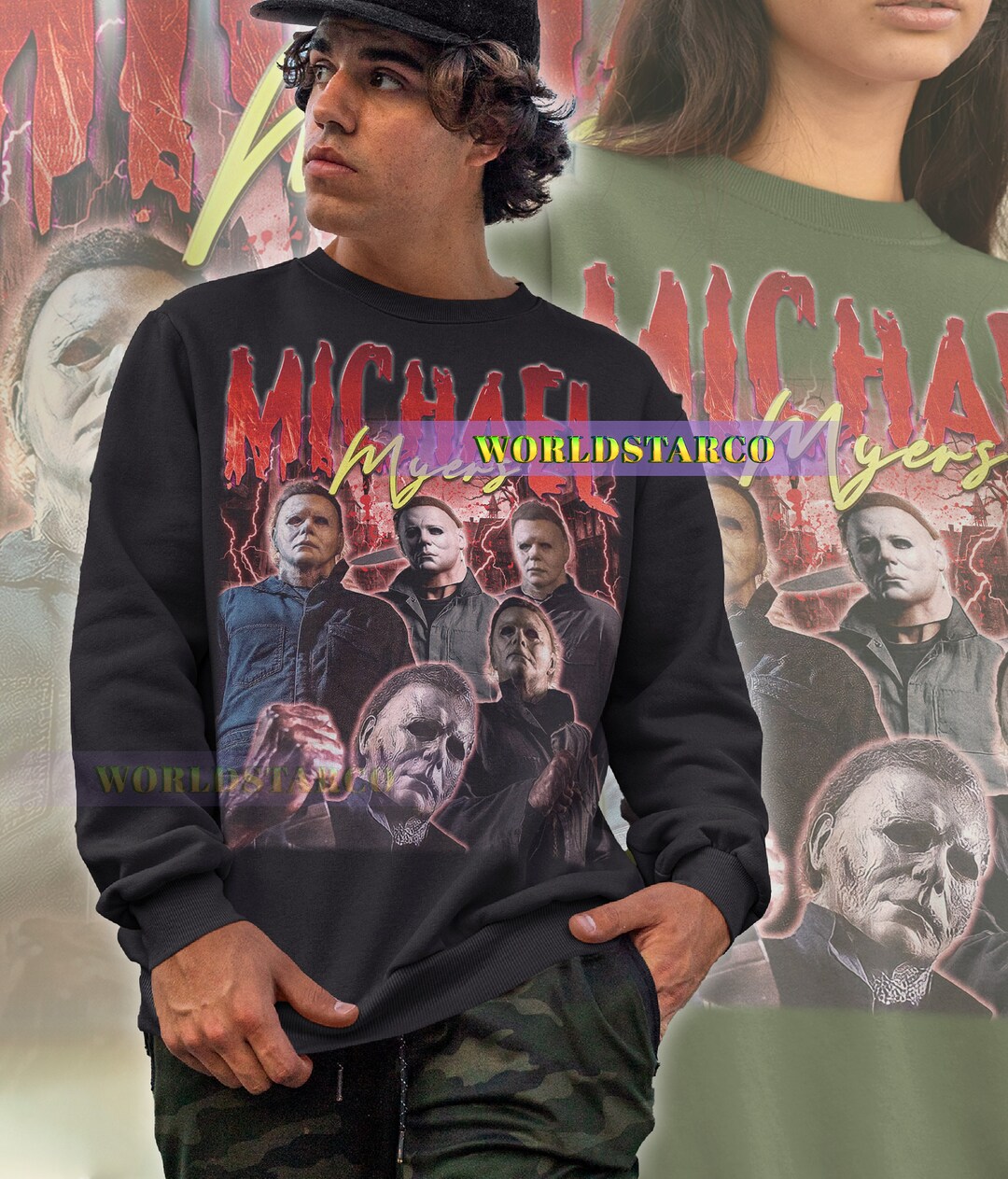 MICHAEL MYERS Vintage Sweatshirt, Michael Myers Sweater, Myers Thriller ...